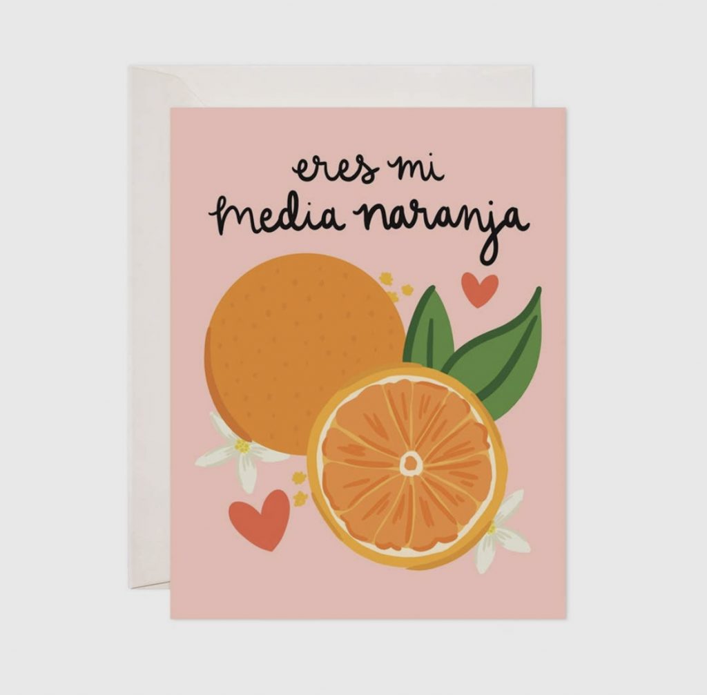 Tarjeta - Eres Mi Media Naranja - La Selva de Papel - Papelería y regalos